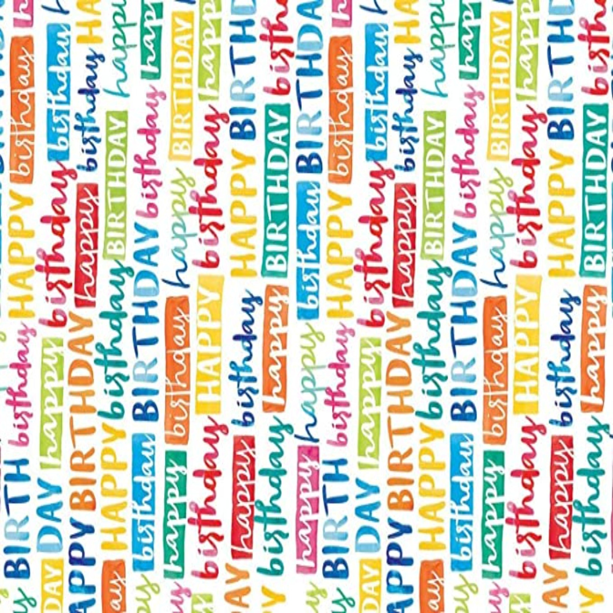 AccuPrints Design Happy Birthday Wrapping Paper Sheets (20 x 30 inch ...